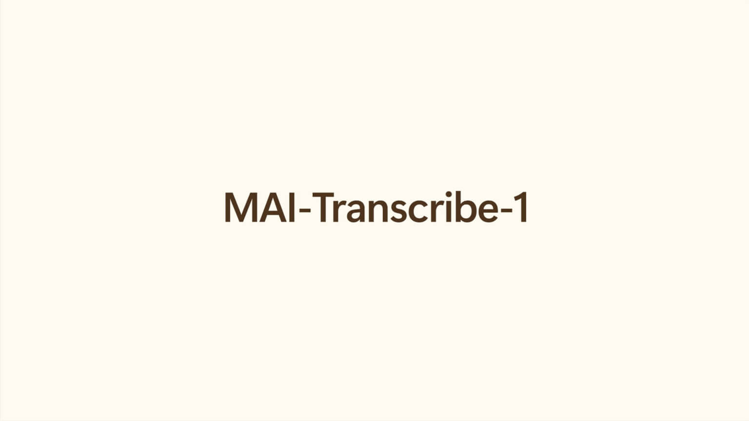Today we're announcing 3 new world class MAI models, available in ...